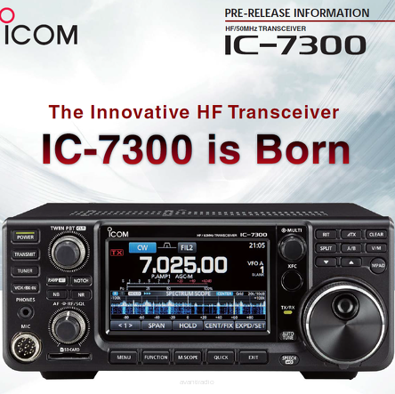 IC-7300 Icom transceiver SDR HF + 50 MHz + 70 MHz - Avanti Radiokomunikacja
